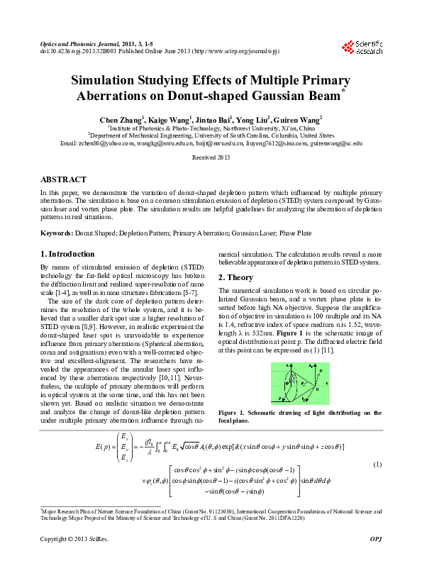 (PDF) Simulation Studying Effects of Multiple Primary Aberrations on ...
