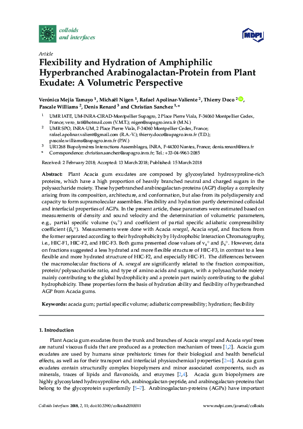 (PDF) Flexibility and Hydration of Amphiphilic Hyperbranched ...
