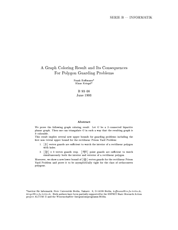 (PDF) A Graph-Coloring Result and Its Consequences for Polygon-Guarding Problems