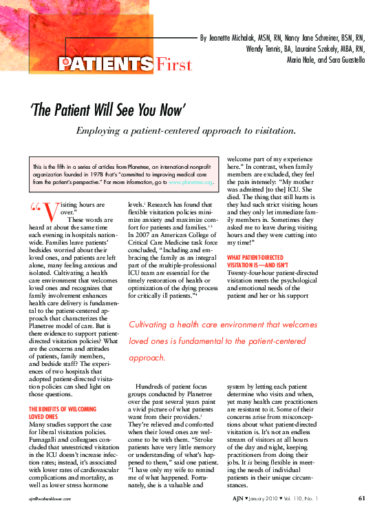(PDF) The Patient Will See You Now