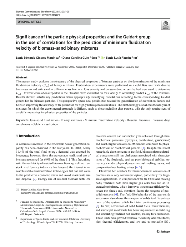Pdf Significance Of The Particle Physical Properties And The Geldart