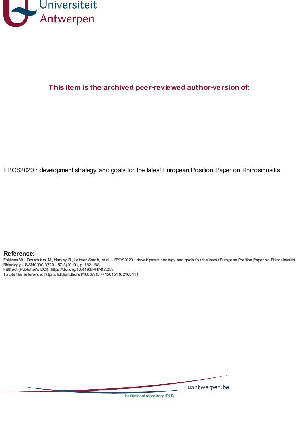 (PDF) EPOS2020: development strategy and goals for the latest European ...