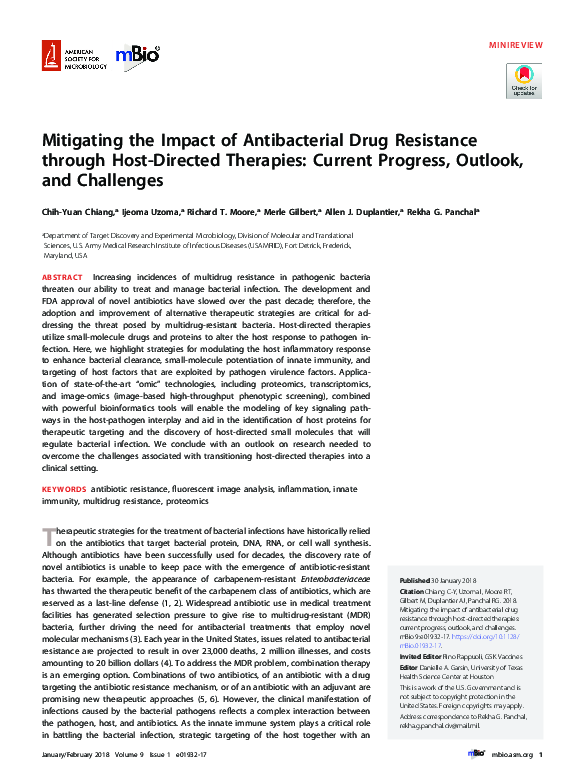 (PDF) Mitigating the Impact of Antibacterial Drug Resistance through ...