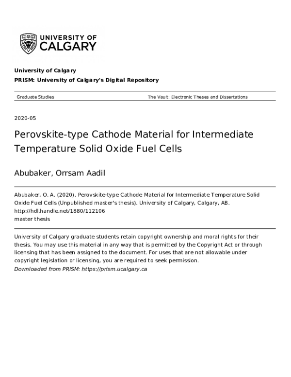 (PDF) Perovskite-type Cathode Material for Intermediate Temperature ...