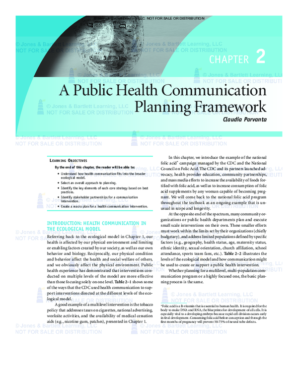 (PDF) Public health communication: A planning framework