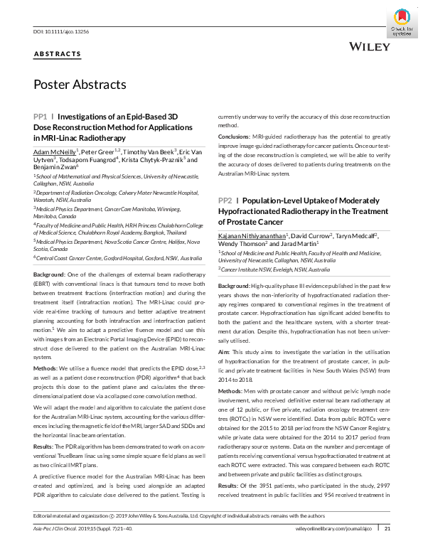 (PDF) Poster Abstracts