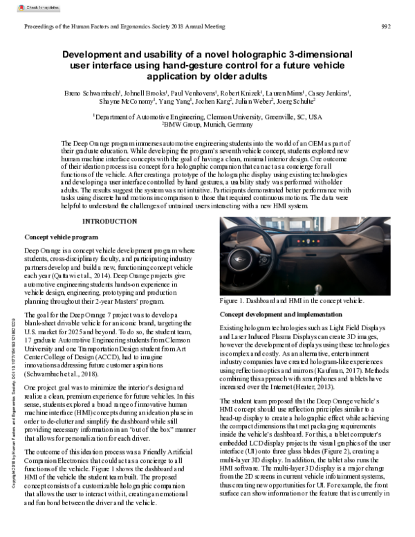 (PDF) Development and usability of a novel holographic 3-dimensional user interface using hand ...