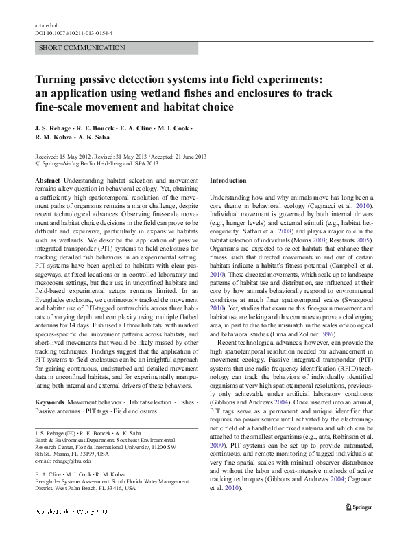 (PDF) Turning passive detection systems into field experiments: an ...