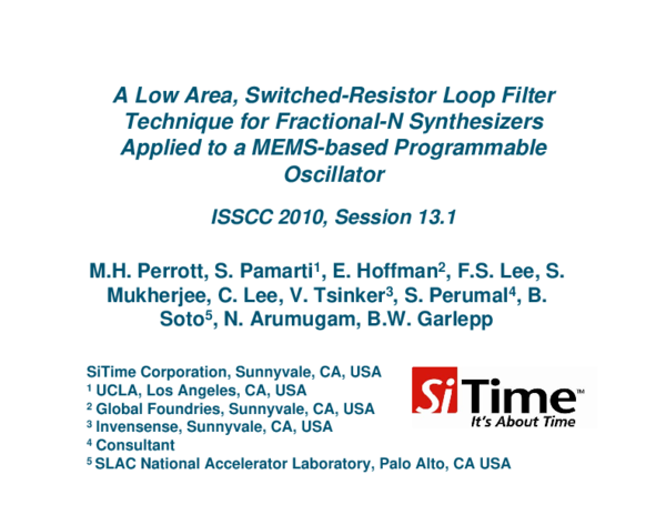 (PDF) A low-area switched-resistor loop-filter technique for fractional ...