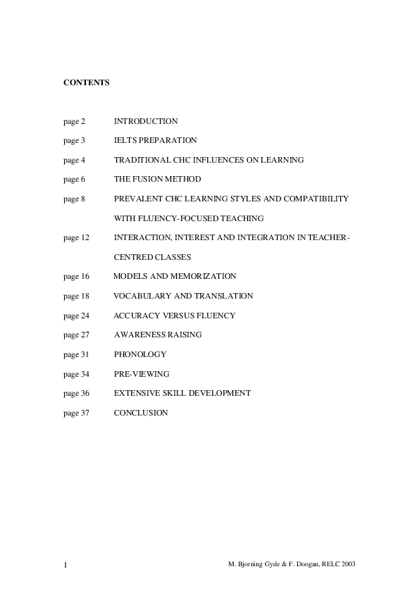 (PDF) A Fusion of Teaching Methods