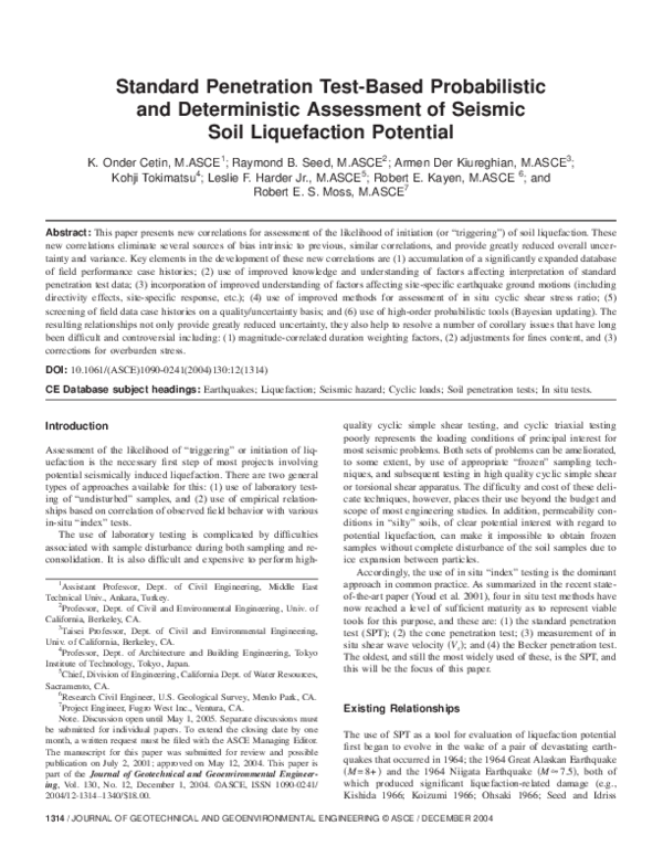 (PDF) Standard Penetration Test-Based Probabilistic and Deterministic ...