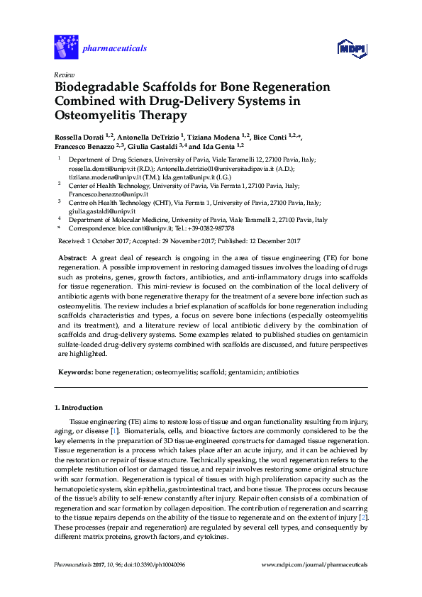 (PDF) Biodegradable Scaffolds for Bone Regeneration