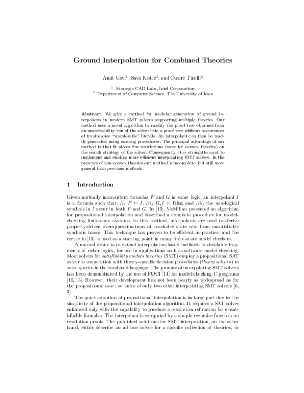(PDF) Ground Interpolation for Combined Theories
