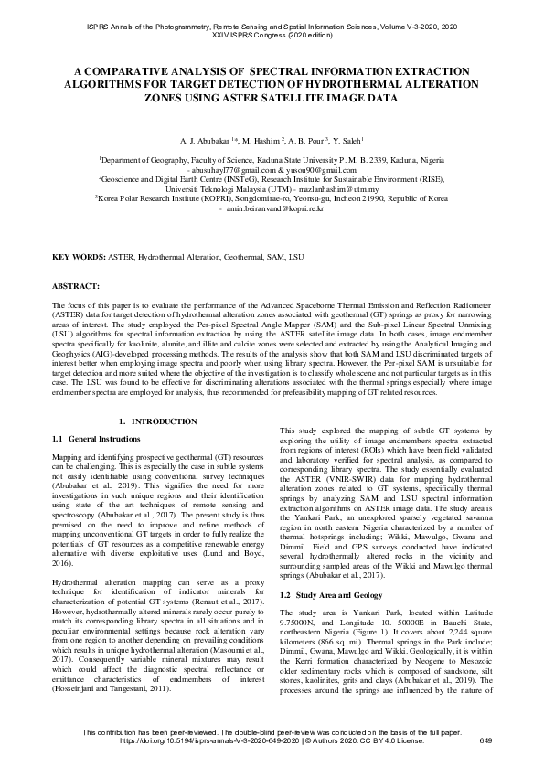 Pdf A Comparative Analysis Of Spectral Information Extraction