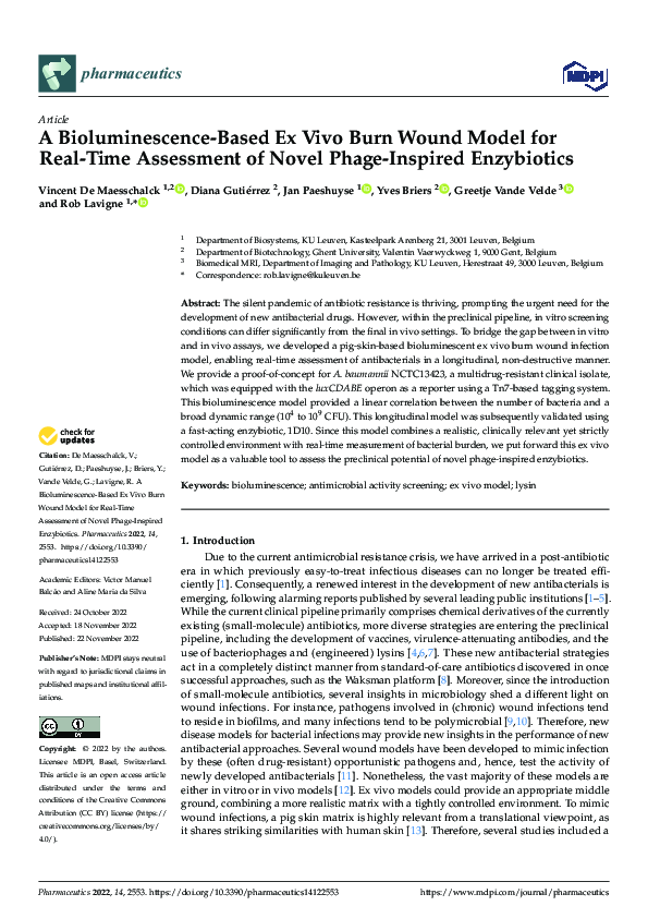 (PDF) A Bioluminescence-Based Ex Vivo Burn Wound Model for Real-Time ...