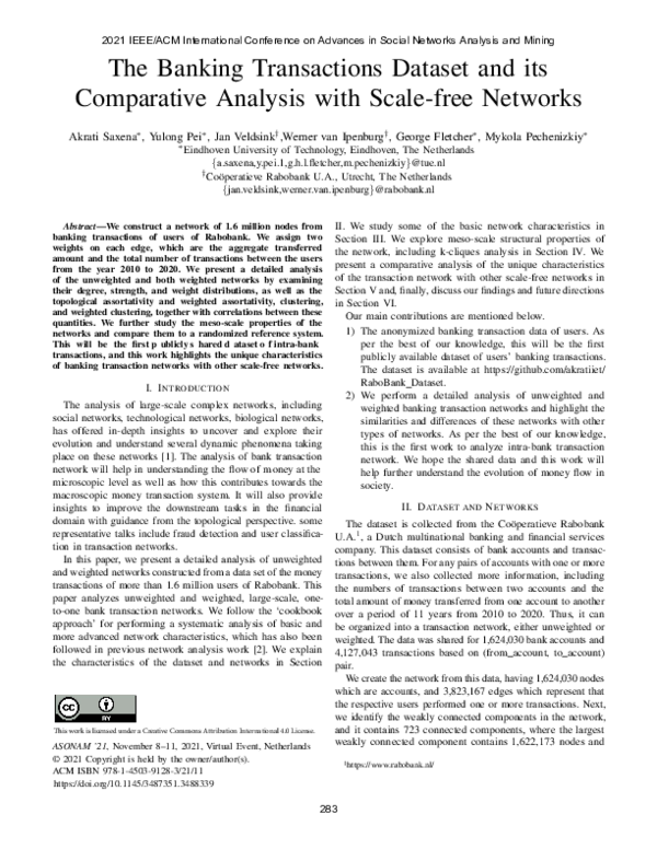 (PDF) The banking transactions dataset and its comparative analysis ...