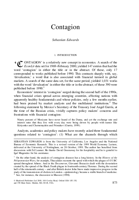 (PDF) Contagion
