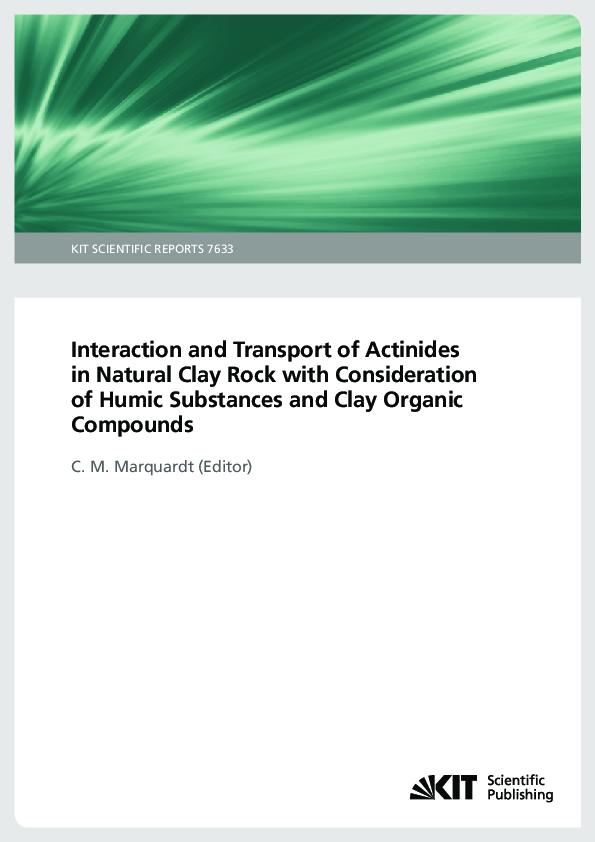 (PDF) Interaction and Transport of Actinides in Natural Clay Rock with ...