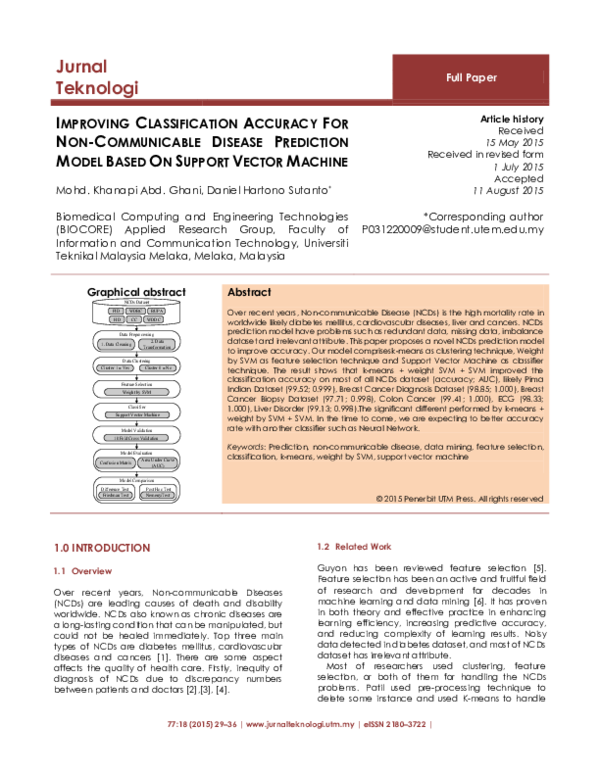 (PDF) Improving Classification Accuracy for Non-Communicable Disease Prediction Model Based on ...