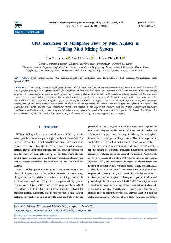 (PDF) CFD Simulation of Multiphase Flow by Mud Agitator in Drilling Mud ...