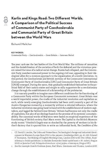 (PDF) Karlín and Kings Road: Two Different Worlds. A Comparison of the ...