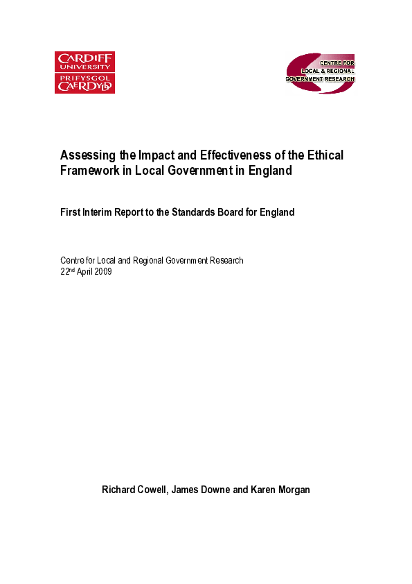 (PDF) Assessing the impact and effectiveness of the ethical framework ...