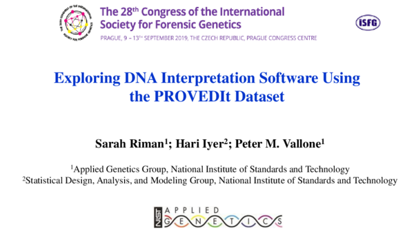 (PDF) Exploring DNA interpretation software using the PROVEDIt dataset