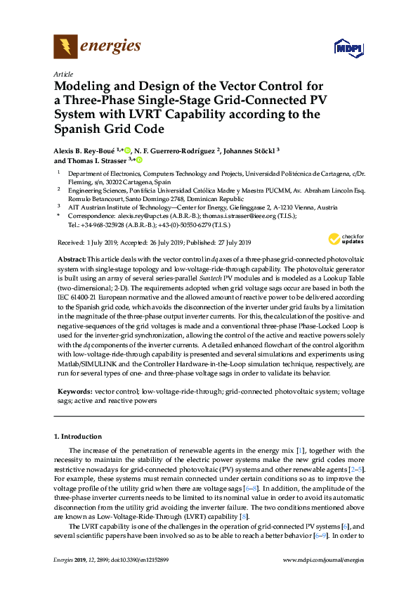 (PDF) Modeling and Design of the Vector Control for a Three-Phase ...