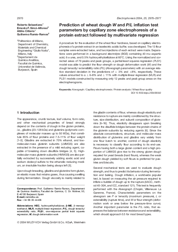 (PDF) Prediction of wheat doughW andP/L inflation test parameters by ...