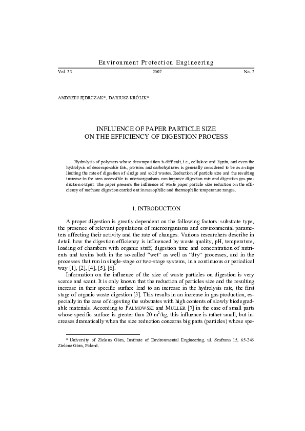 (PDF) Influence of paper particle size on the efficiency of digestion ...