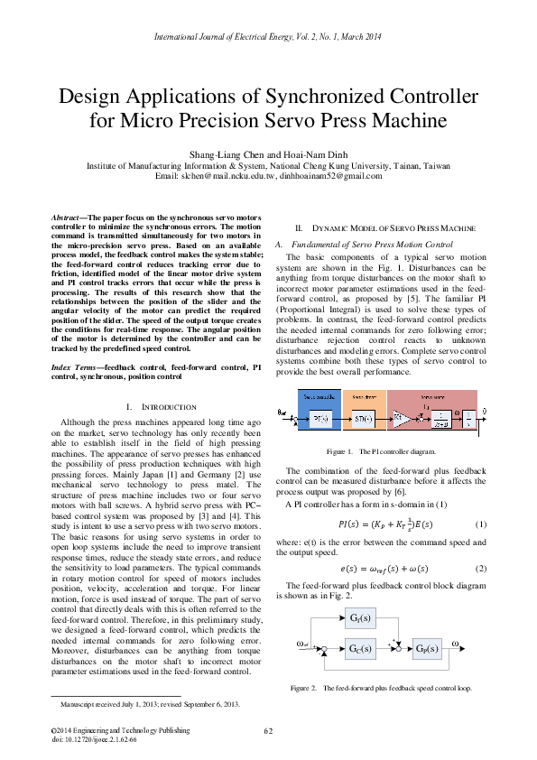 (PDF) Design Applications of Synchronized Controller for Micro ...