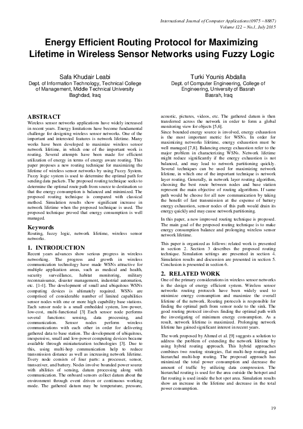 Pdf Energy Efficient Routing Protocol For Maximizing Lifetime In Wireless Sensor Networks