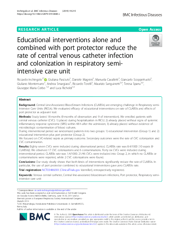 (PDF) Educational interventions alone and combined with port protector ...
