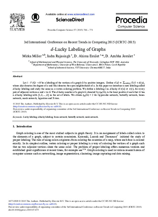 (PDF) d-Lucky Labeling of Graphs