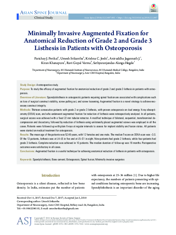 (PDF) Minimally Invasive Augmented Fixation for Anatomical Reduction of ...