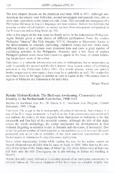 (PDF) Natalie Mobini-Kesheh: The Hadrami Awakening. Community and ...