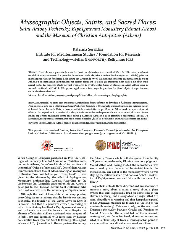 (PDF) Museographic Objects, Saints, and Sacred Places: Saint Antony ...