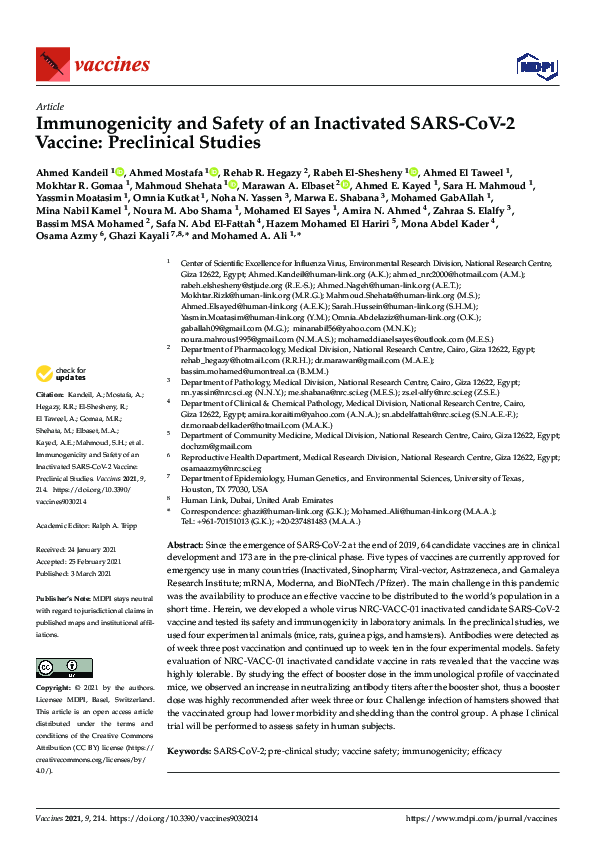 (PDF) Safety and Immunogenicity of NRC-VACC-01
