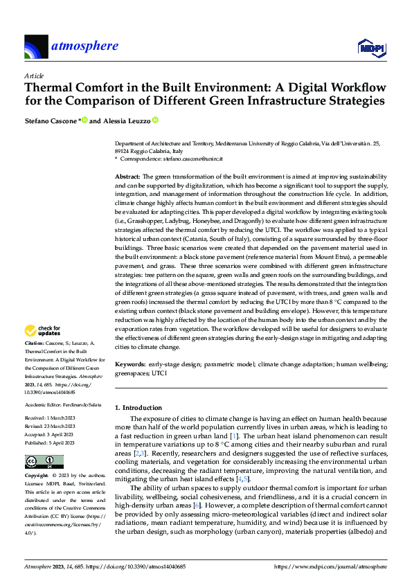 (PDF) Thermal Comfort in the Built Environment: A Digital Workflow for ...