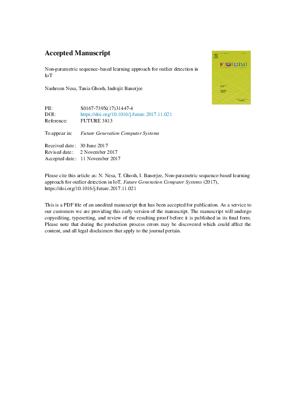 (PDF) Sequence-Based Learning for IoT Outlier Detection
