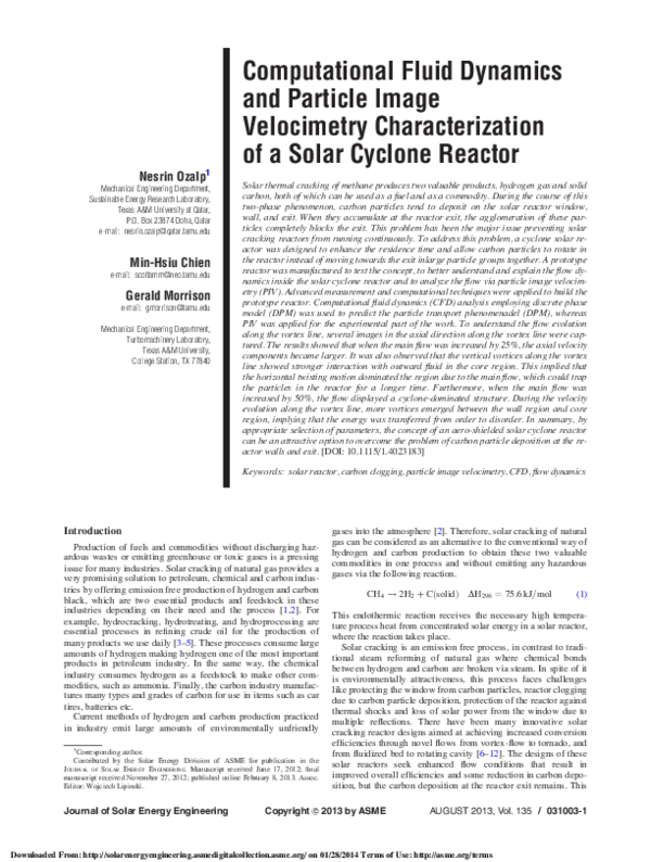 Pdf Computational Fluid Dynamics And Particle Image Velocimetry