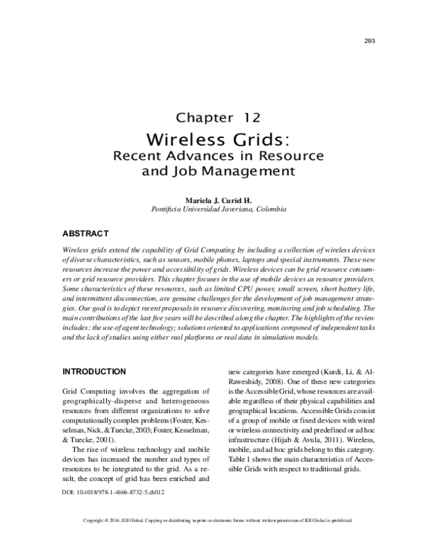 (PDF) Wireless Grids