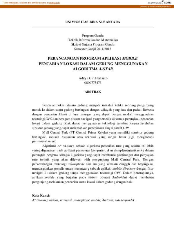 (PDF) Perancangan Program Aplikasi Mobile Pencarian Lokasi Dalam Gedung ...