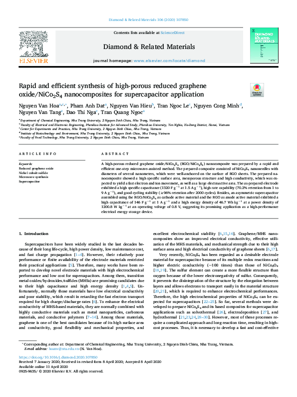 Pdf Rapid And Efficient Synthesis Of High Porous Reduced Graphene