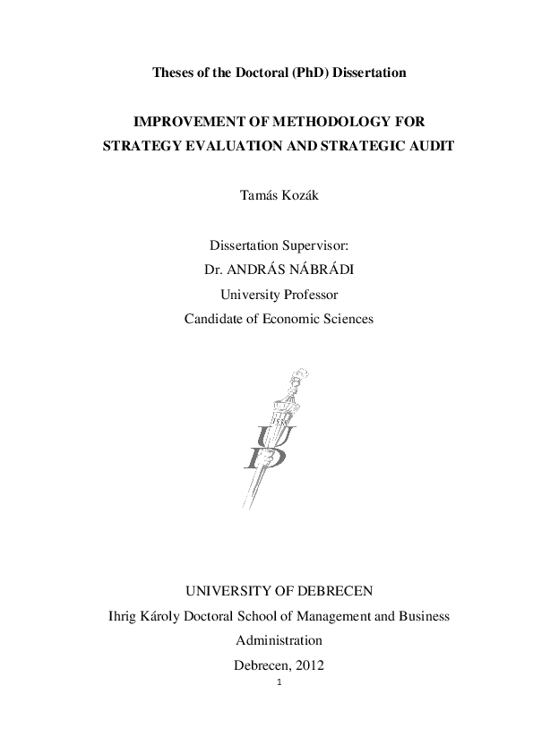 (PDF) Theses of the Doctoral (PhD) Dissertation IMPROVEMENT OF ...