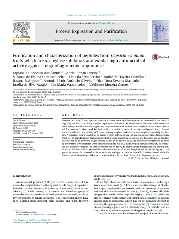 (PDF) Purification and characterization of peptides from Capsicum ...