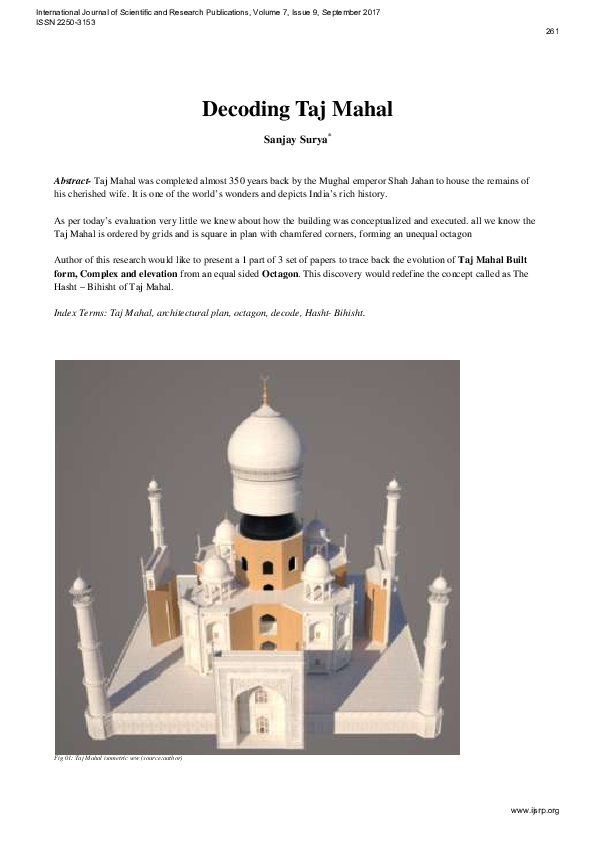 (PDF) Decoding Taj Mahal