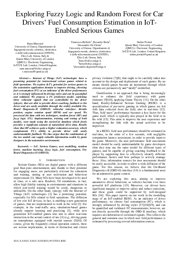 (PDF) Exploring Fuzzy Logic and Random Forest for Car Drivers’ Fuel ...