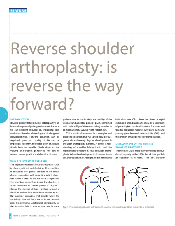 (PDF) Reverse shoulder arthroplasty | Amol Tambe - Academia.edu