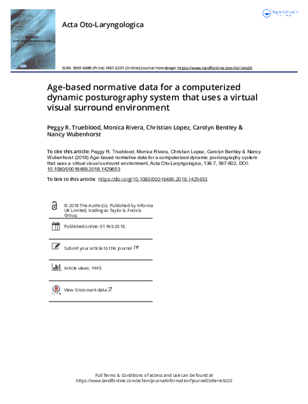 (PDF) Age-based normative data for a computerized dynamic posturography ...